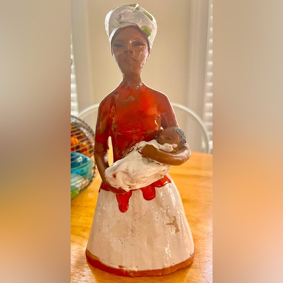 Art | Handcrafted In Jamaica Out Of Red Clay Motherchild Figurine ...